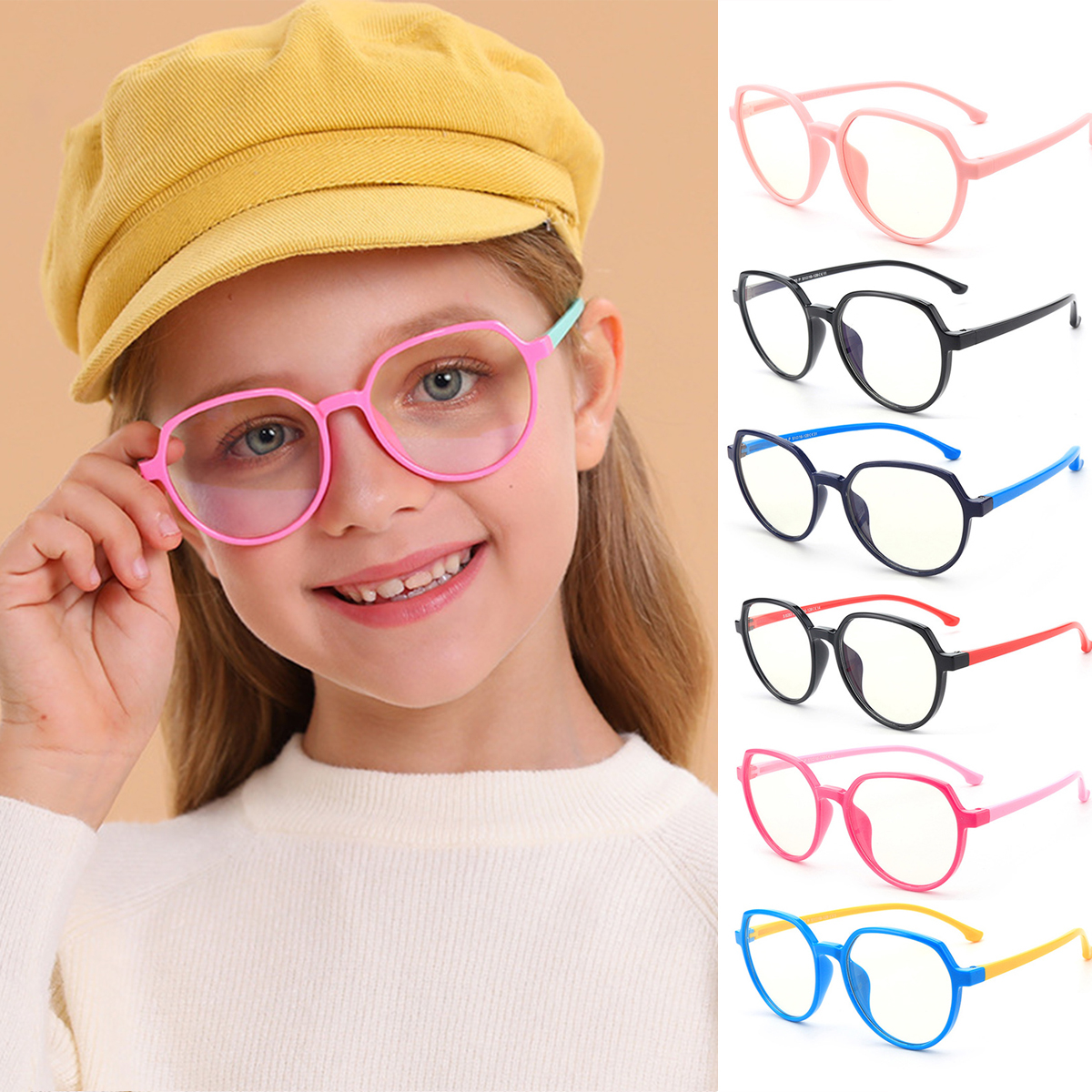 Dress Choice 1 Pair Kids Cute Blue Light Blocking Glasses Eye ...