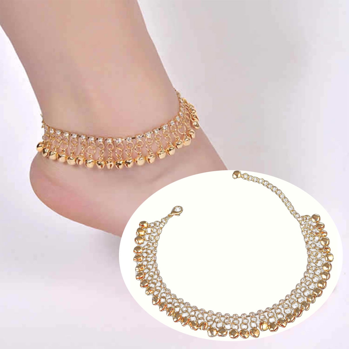 Dress Choice Anklet Chain Bell Tassel Handcrafted Indian Silver Vintage ...