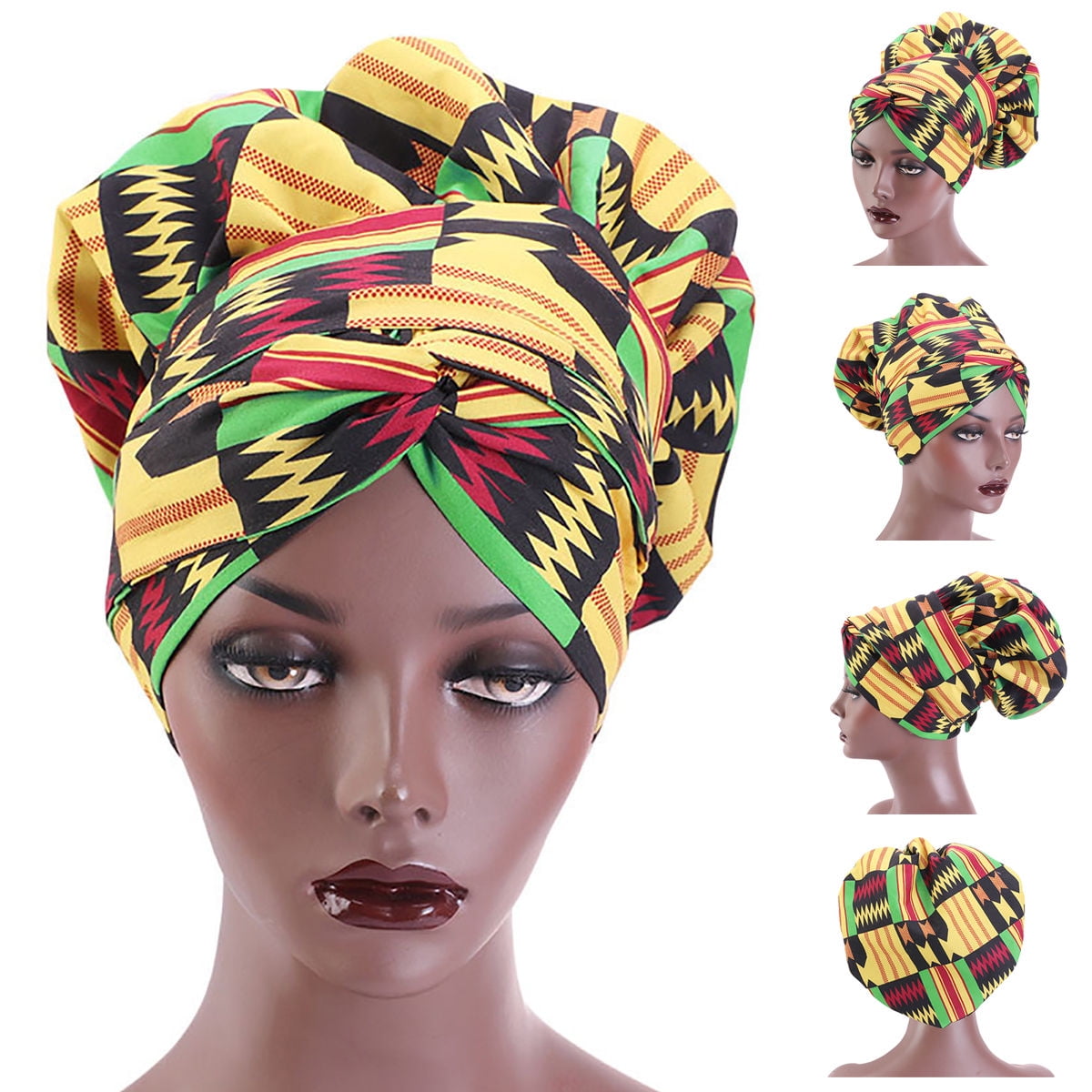 Dress Choice Women Head Wraps Turban Head Wraps African Pattern ...