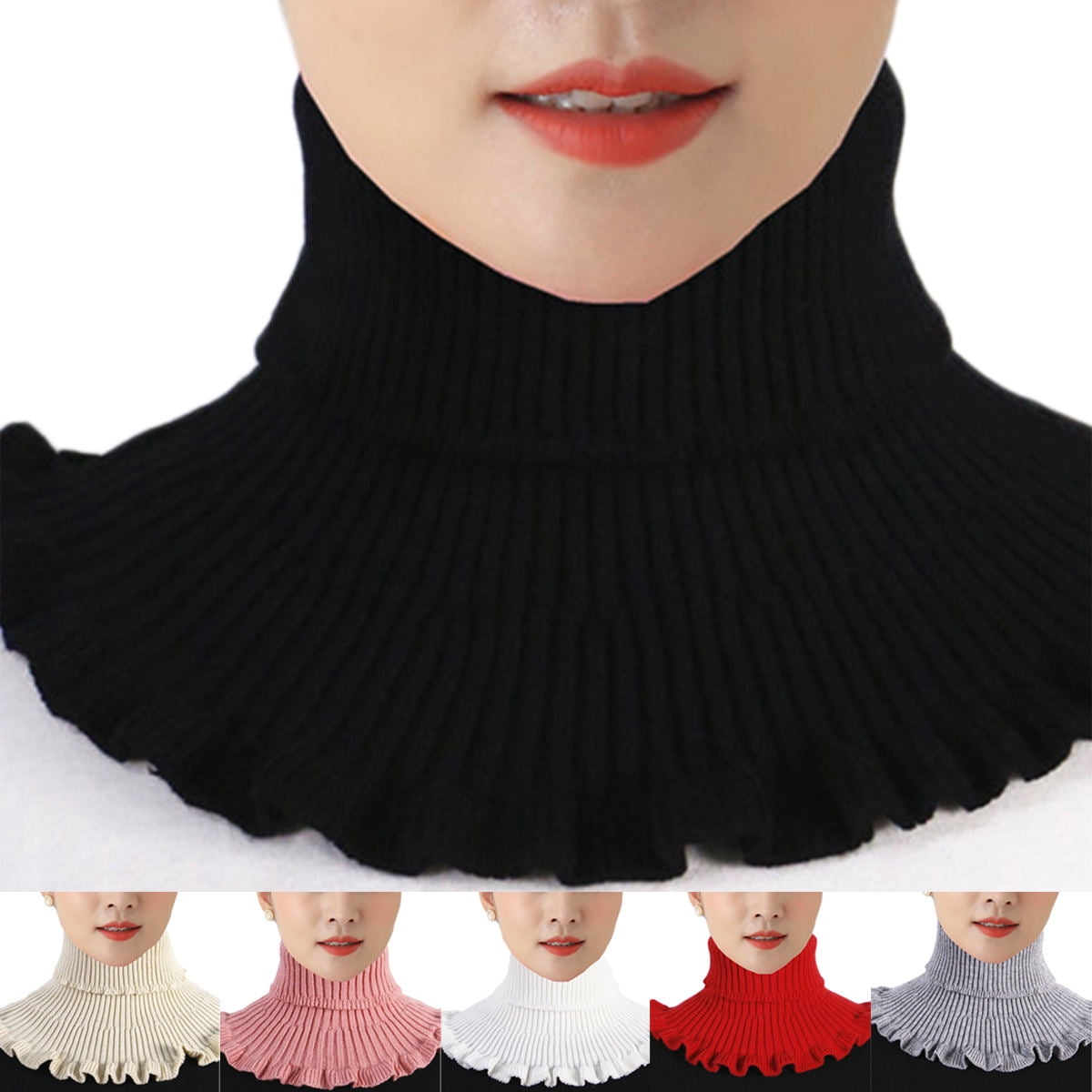 Dress Choice Women Knitted Elastic False Collar Turtleneck Fake Collars ...