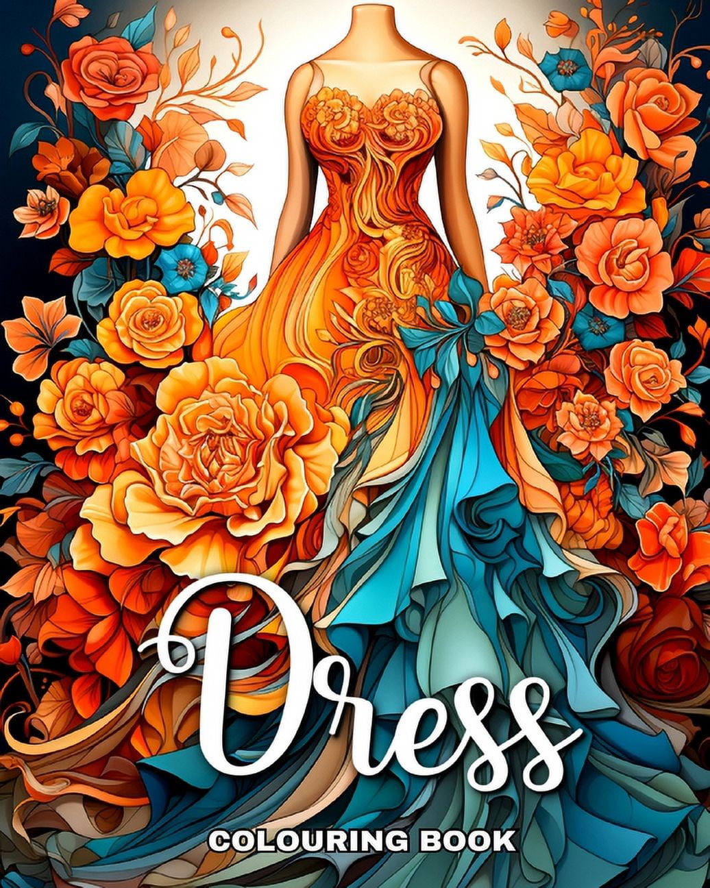 Dress Colouring Book: Fashion Colouring Pages with Beautiful Dresses to ...