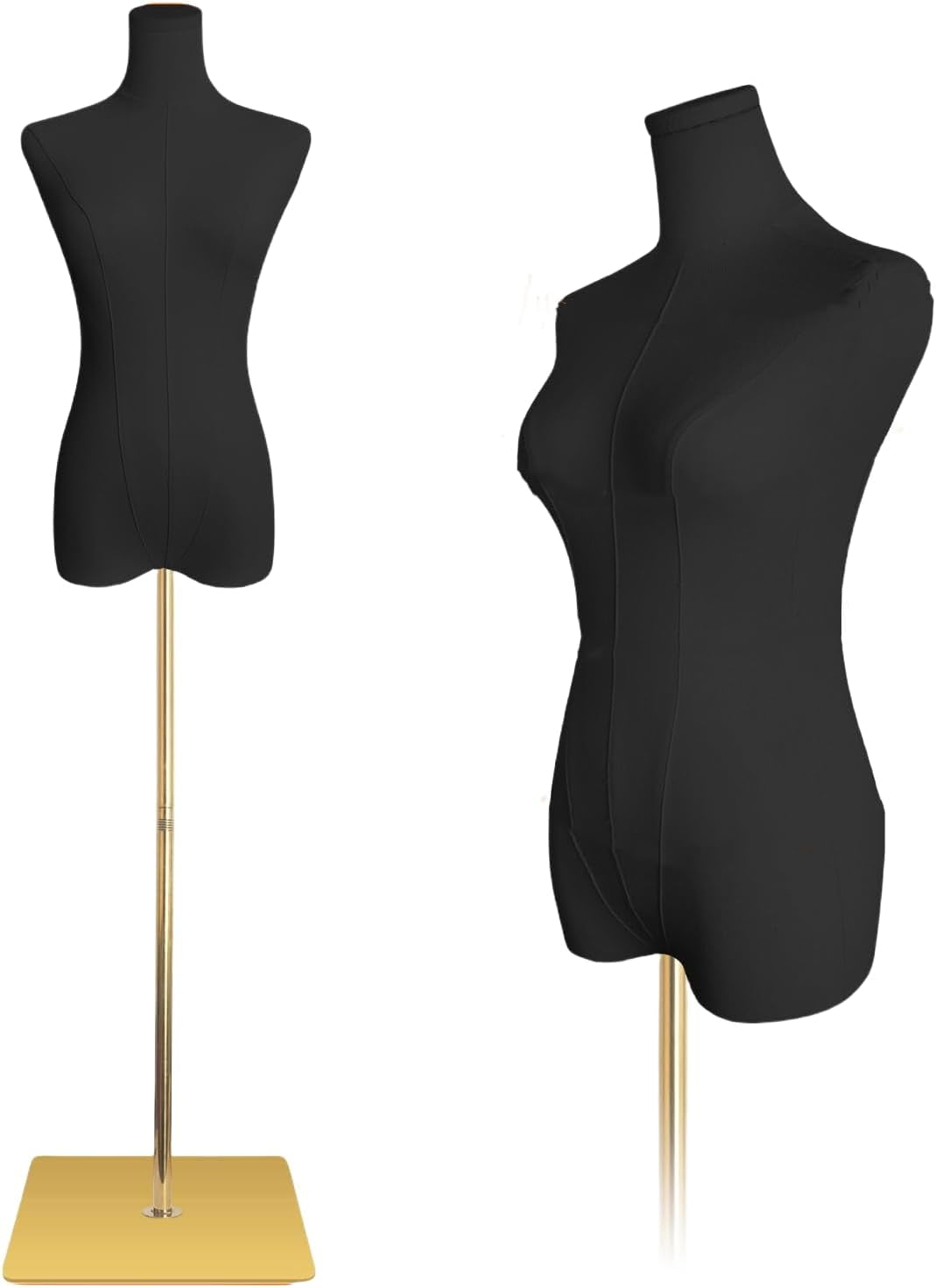 Dress Form Female Mannequin for Sewing Black Linen Fabric Mannequin ...