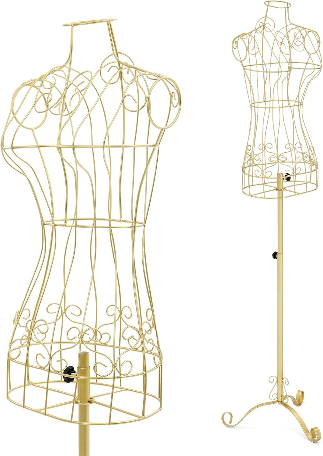 Dress Form Mannequin Torso with Metal Stand, Adjustable Height Female ...