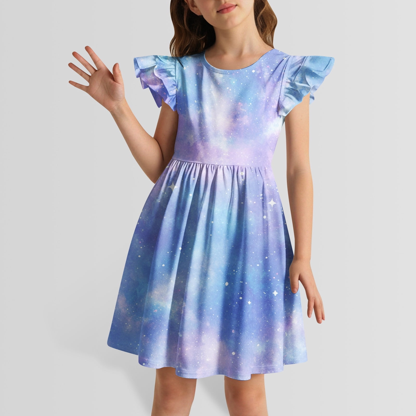 Dress Girls Cute Birthday Dress Kids Girls Fancy Dress 7-8 Years ...