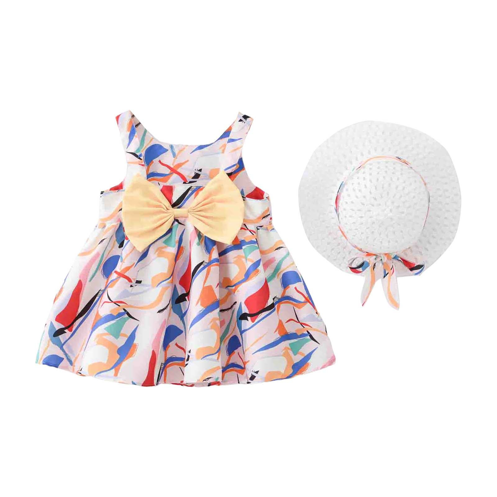 Dress Girls Summer Sleeveless Backless Birthday Party Flower Bow ...