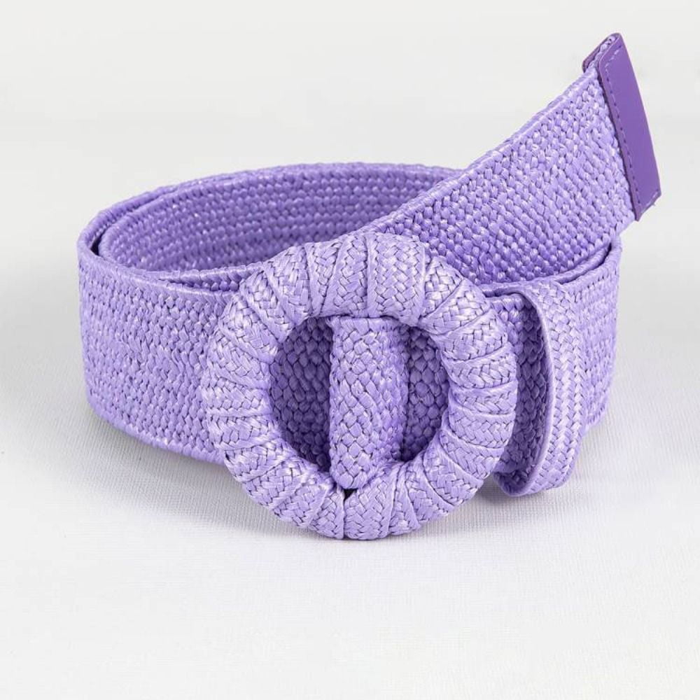 Dress Handmade Woven Wide PP Grass Pin Buckle Belts Skirt Accessories ...