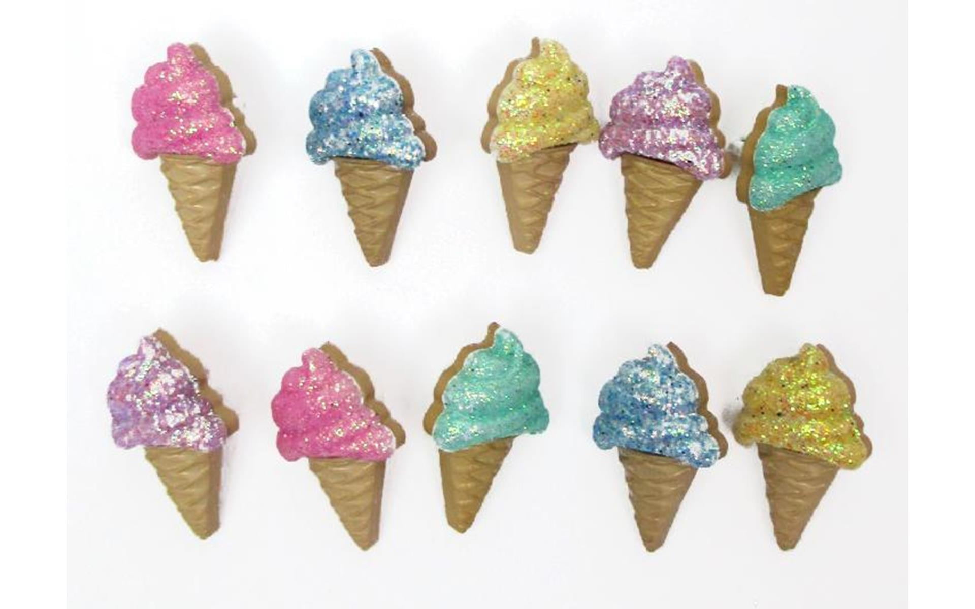 Dress It Up Embellishments-Glitter Ice Cream Cones - Walmart.com