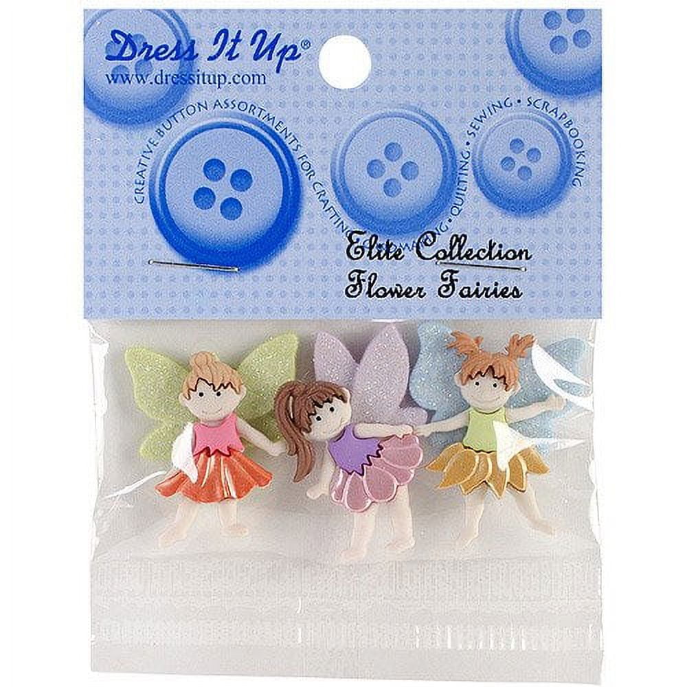Dress It Up, "Flower Fairies", Craft & Sewing Fasteners, Multi Color, 3 ...