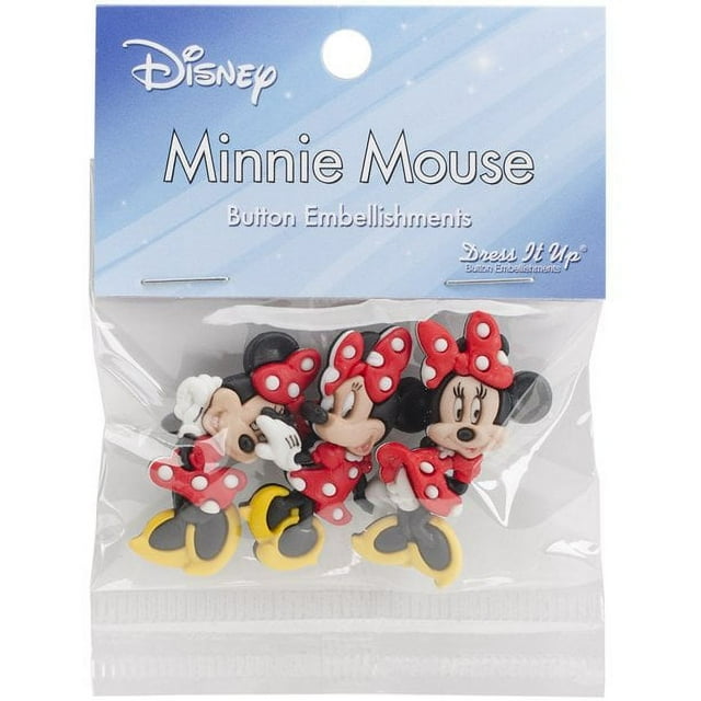 Dress It Up, Minnie Mouse Buttons, Craft & Sewing Fasteners, Plastic ...