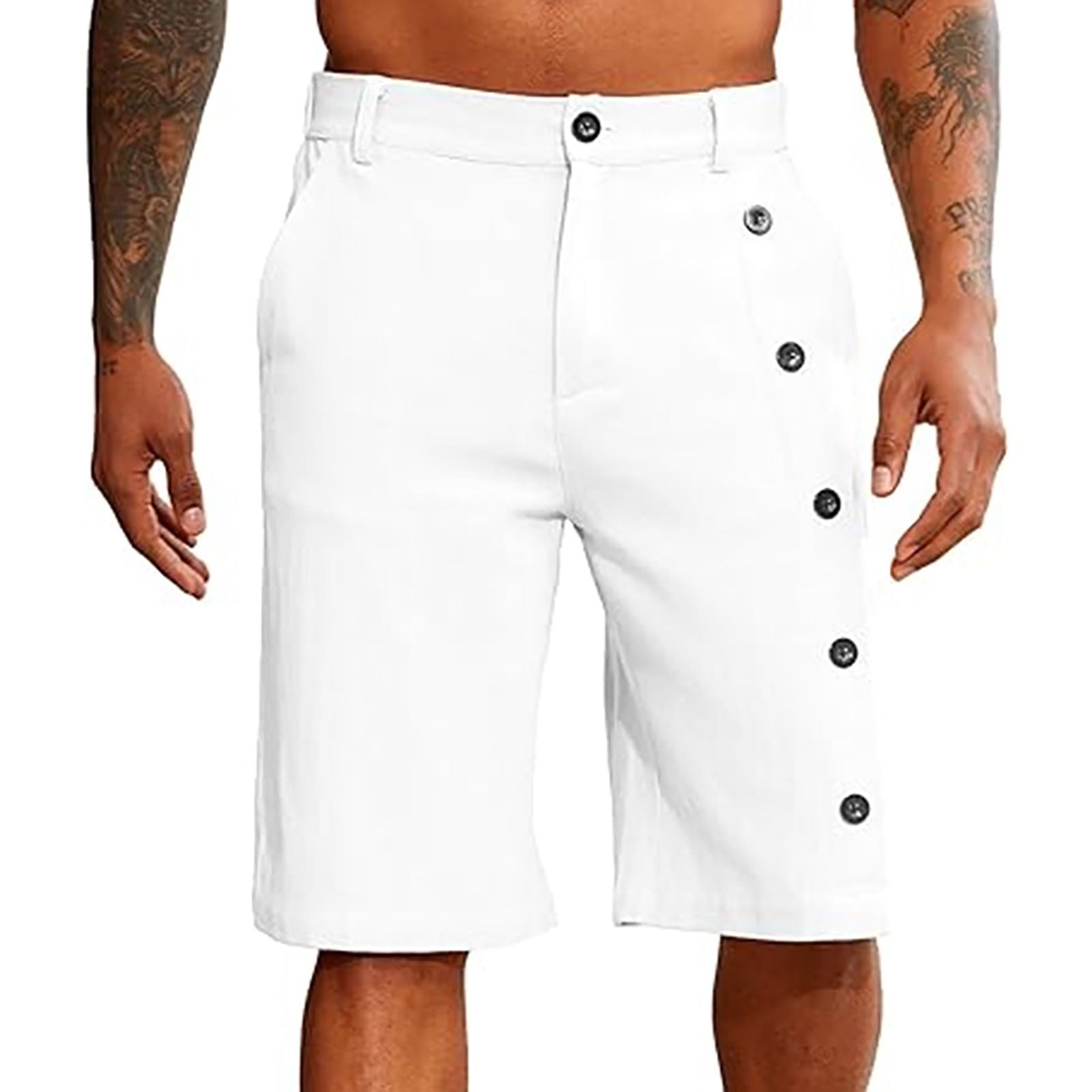 Dress Men Shorts Classic Fit Zipper Workout Shorts Mens Jorts Big and ...