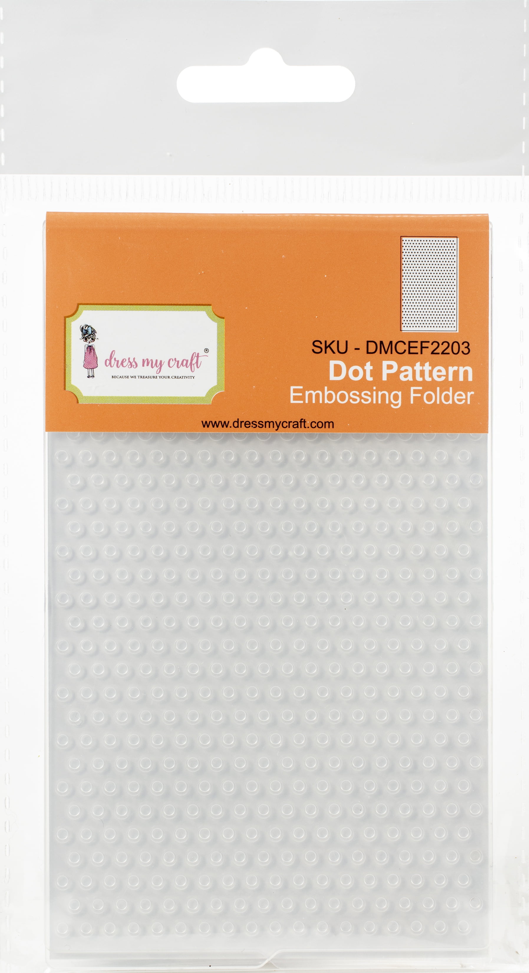 Dress My Craft Embossing Folder 3"X4.75"-Dot Pattern - Walmart.com