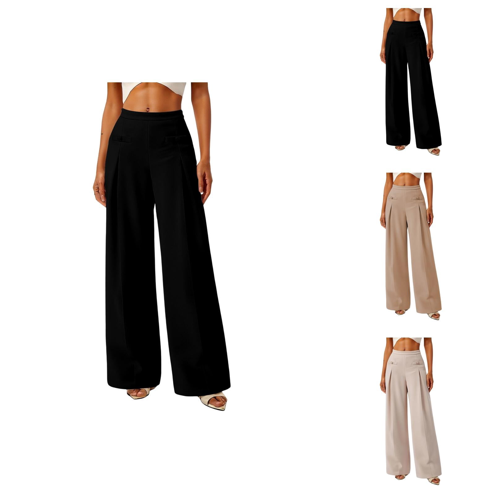 Dress Pants Women 2026 High Waisted Wide Leg Loose Trousers Business ...