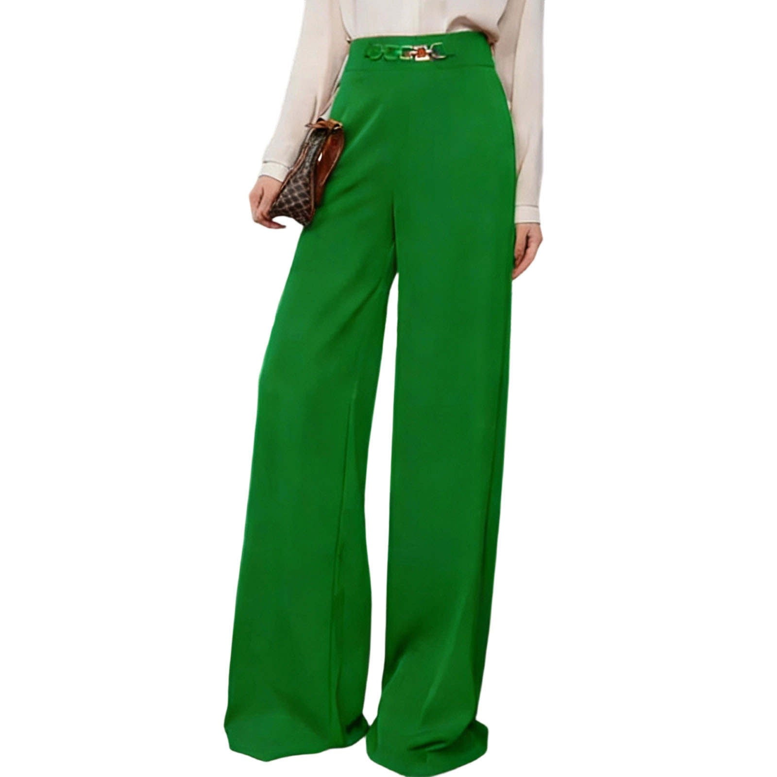 Dress Pants Women Sevevn Women's High Waist Wide Leg Dressy Pants ...