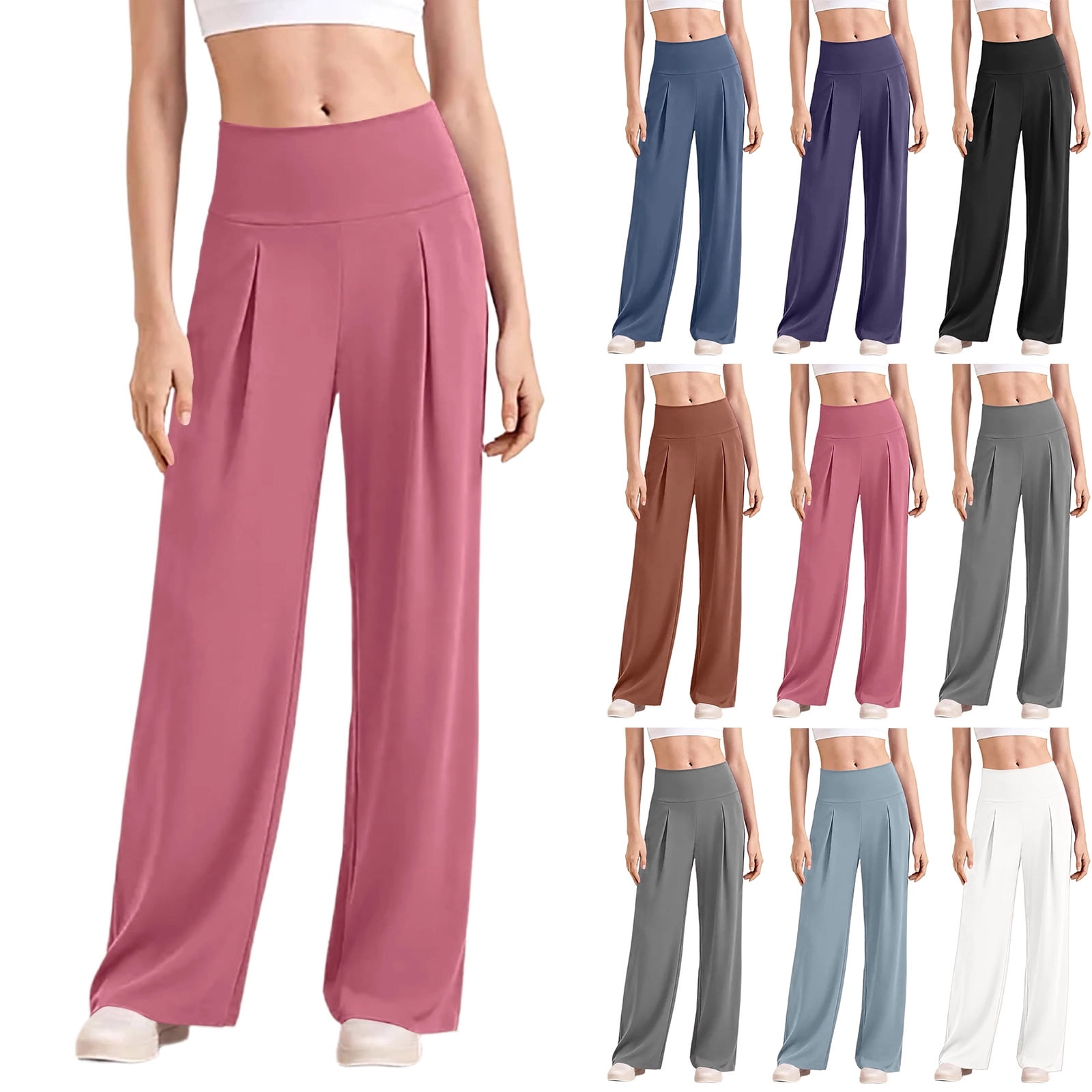 Dress Pants Women Stretchy High Waisted Teacher Pants Business Casual ...