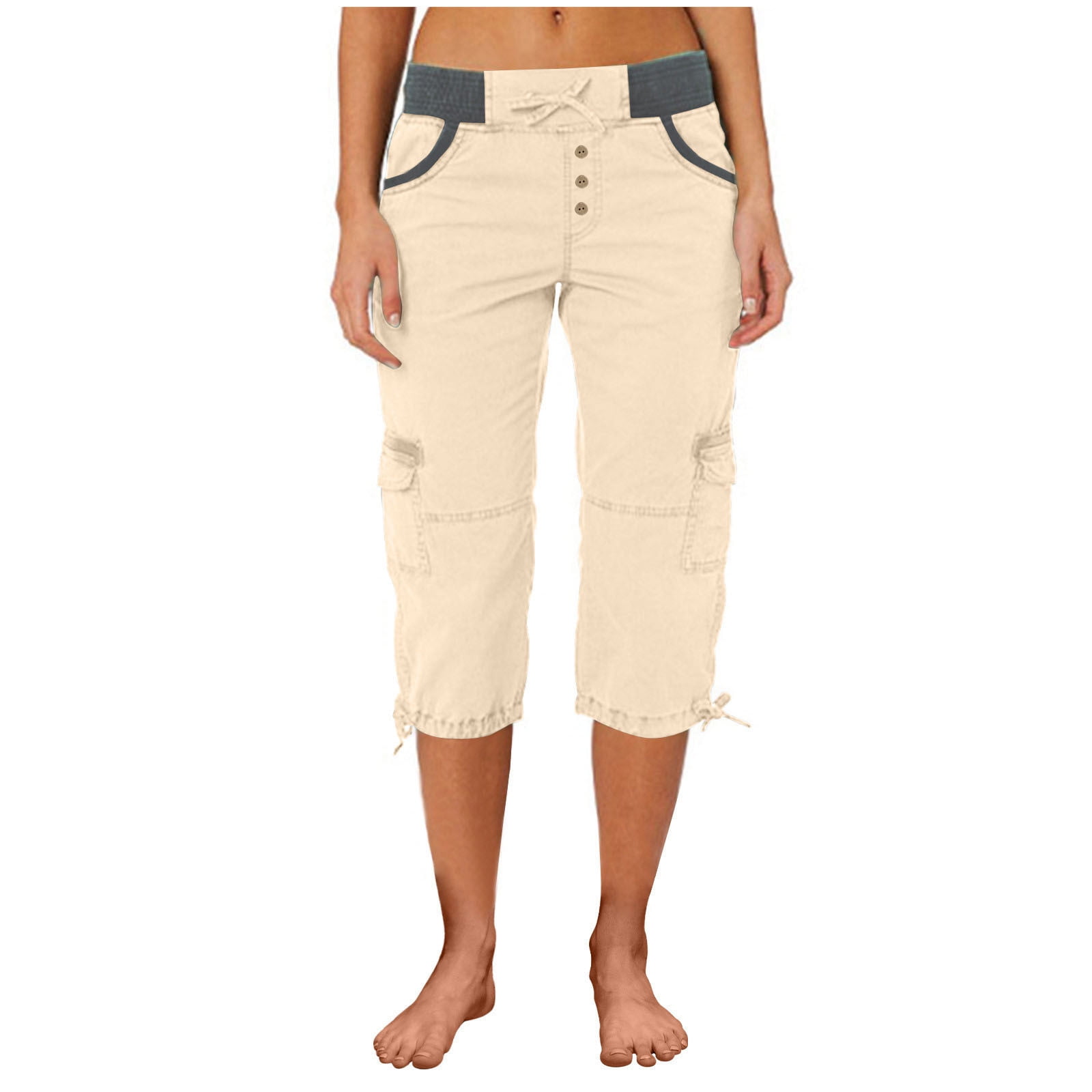 Dress Pants Women Trendy High Waist Drawstring Cargo Pants Leisure ...