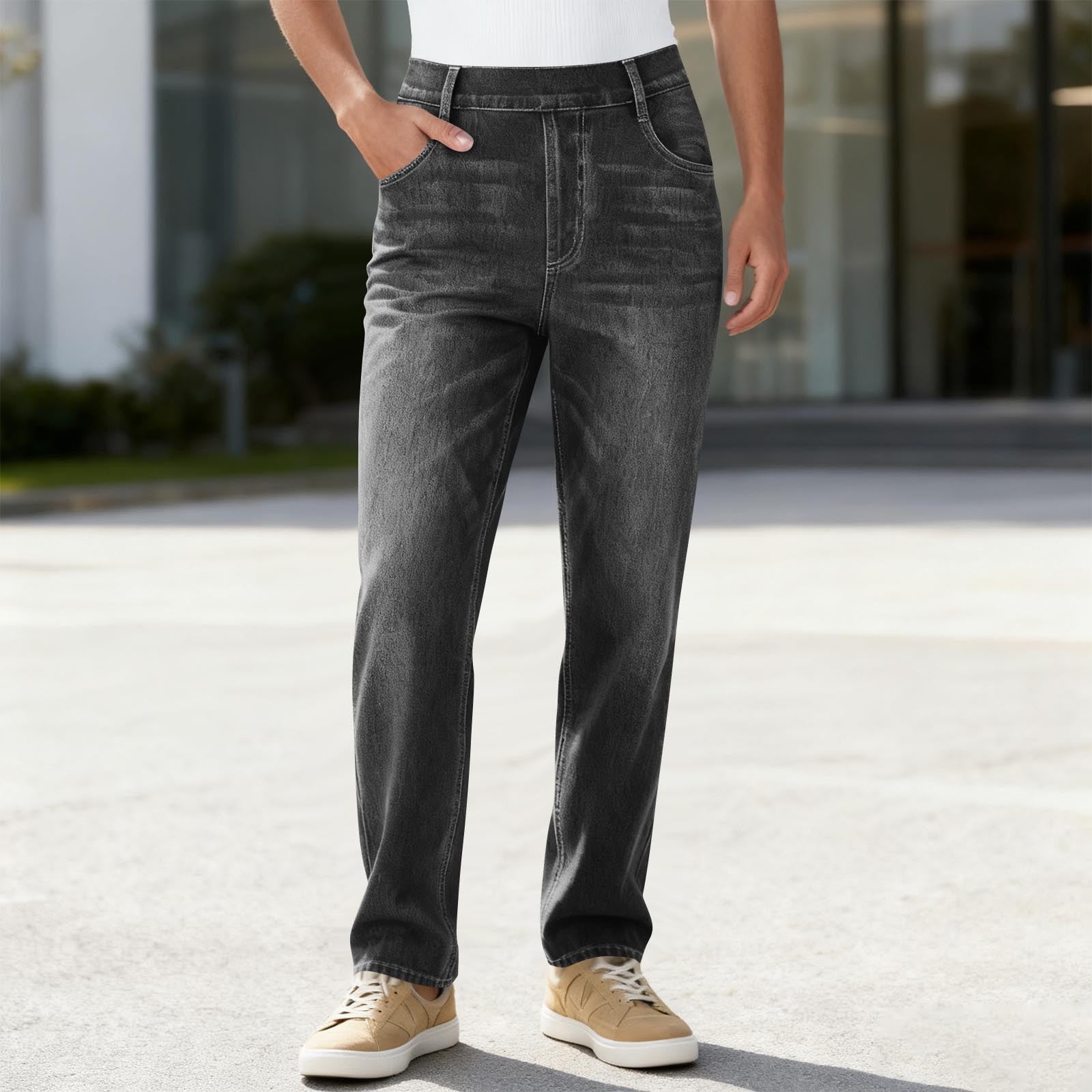 Dress Pants Women Trendy Mid Waist Comfortable Joggers Leisure Loose ...