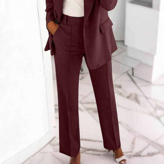 Dress Pants for Women Business Suit Pants Pleated Front Formal Office ...