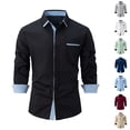 Dress Shirt for Men Button Down Long Sleeve Shirt Business Casual Inner ...