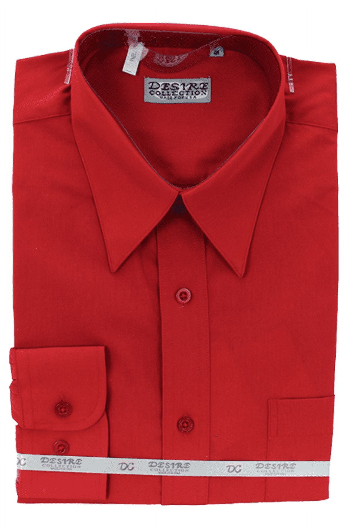 Dress Shirts - Long Sleeve - Red - L - Walmart.com