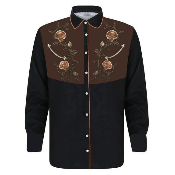 Dress Shirts for Men Long Sleeved Shirt Stand Up Collar Breasted ...