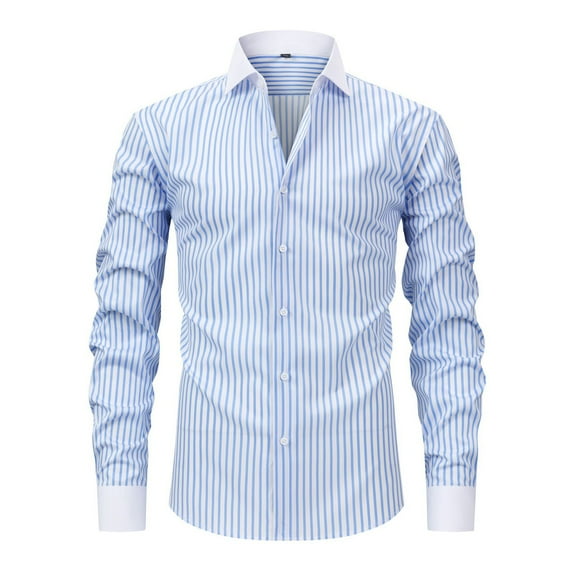 Dress Shirts for Men Wrinkle-Free Long Sleeve Tshirts Shirt Mens ...
