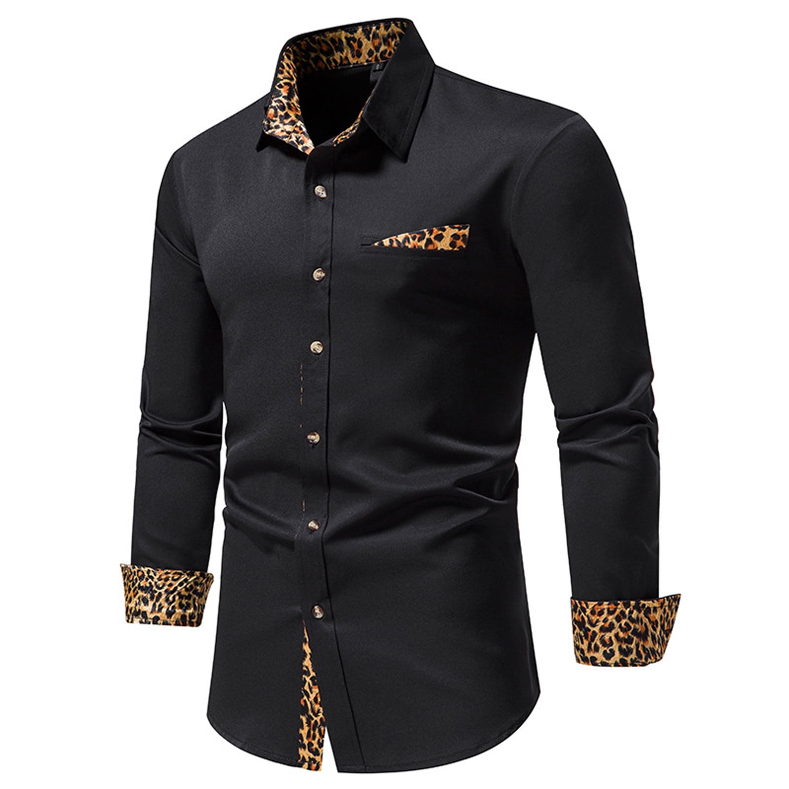 Dress Shirts for Men's Tuxedo Button Down Wedding Shirt Colorblock ...