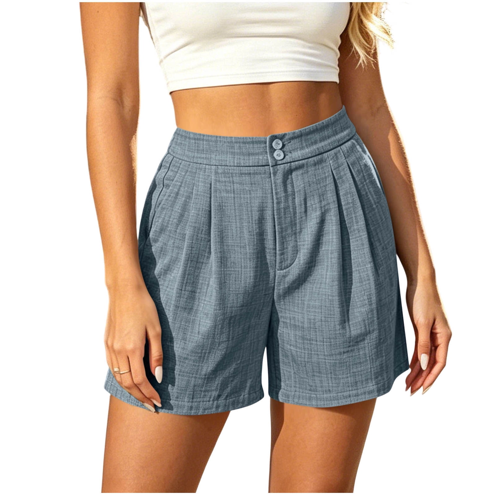Dress Shorts For Women Wide Leg Zip Pocket Office Travel Meeting ...