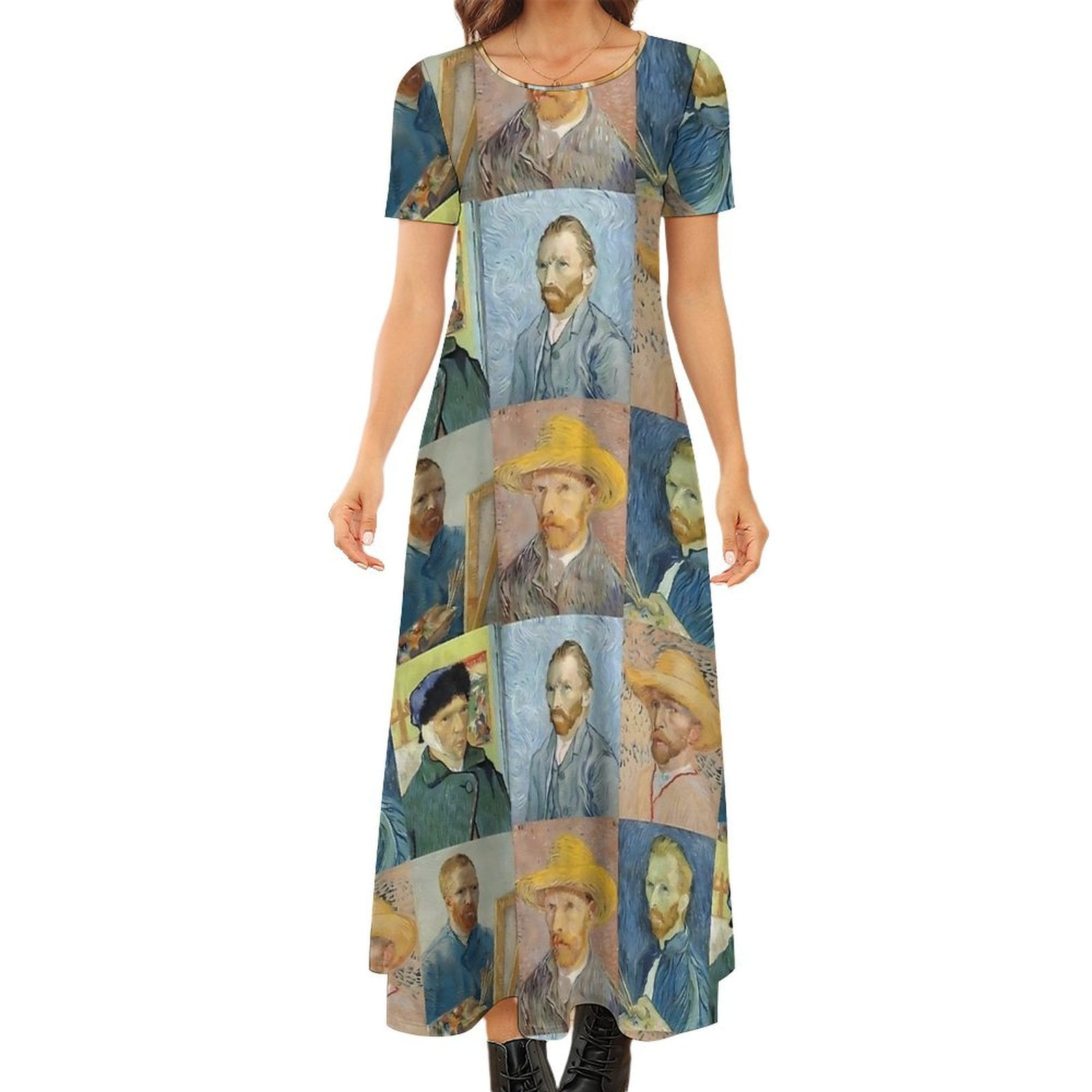 Dress The Scream Edvard Munch Aesthetic Bohemia Long Dresses Women ...