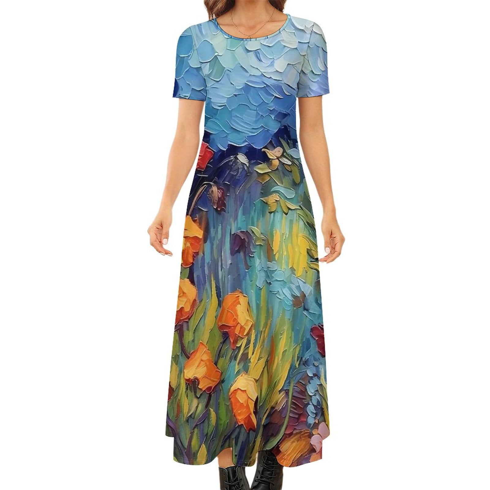 Dress The Scream Edvard Munch Aesthetic Bohemia Long Dresses Women ...