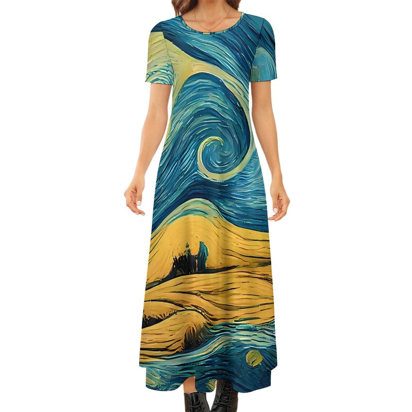 Dress The Scream Edvard Munch Aesthetic Bohemia Long Dresses Women ...