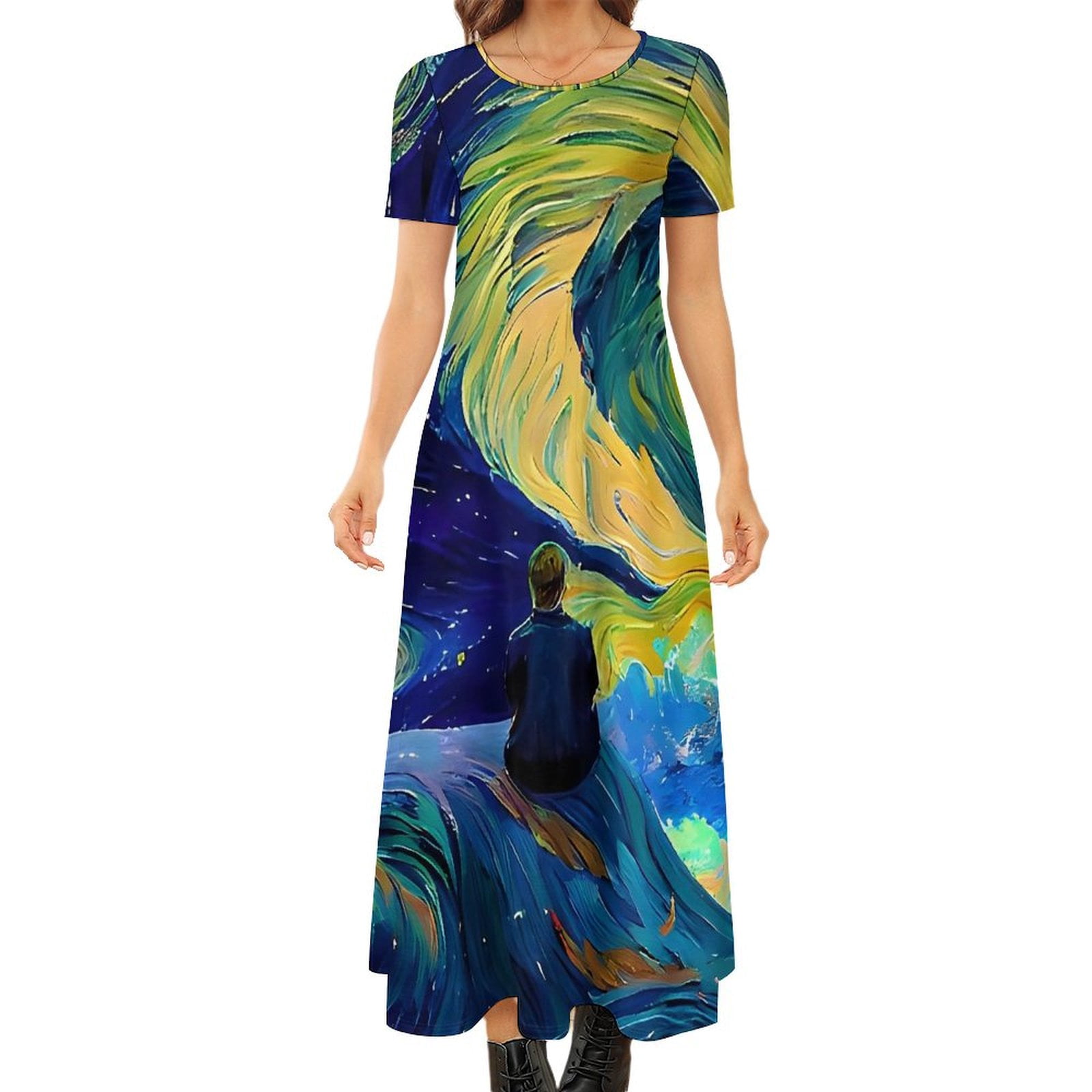 Dress The Scream Edvard Munch Aesthetic Bohemia Long Dresses Women ...