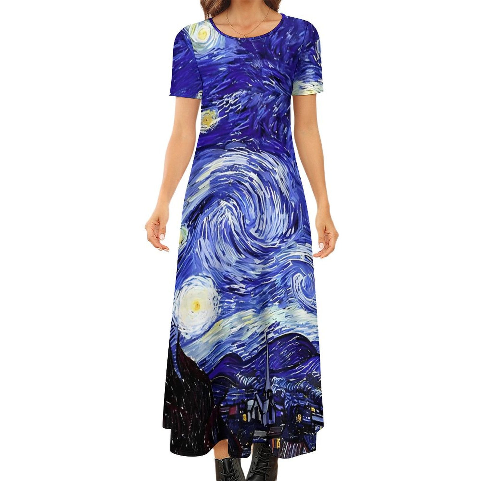 Dress The Scream Edvard Munch Aesthetic Bohemia Long Dresses Women ...