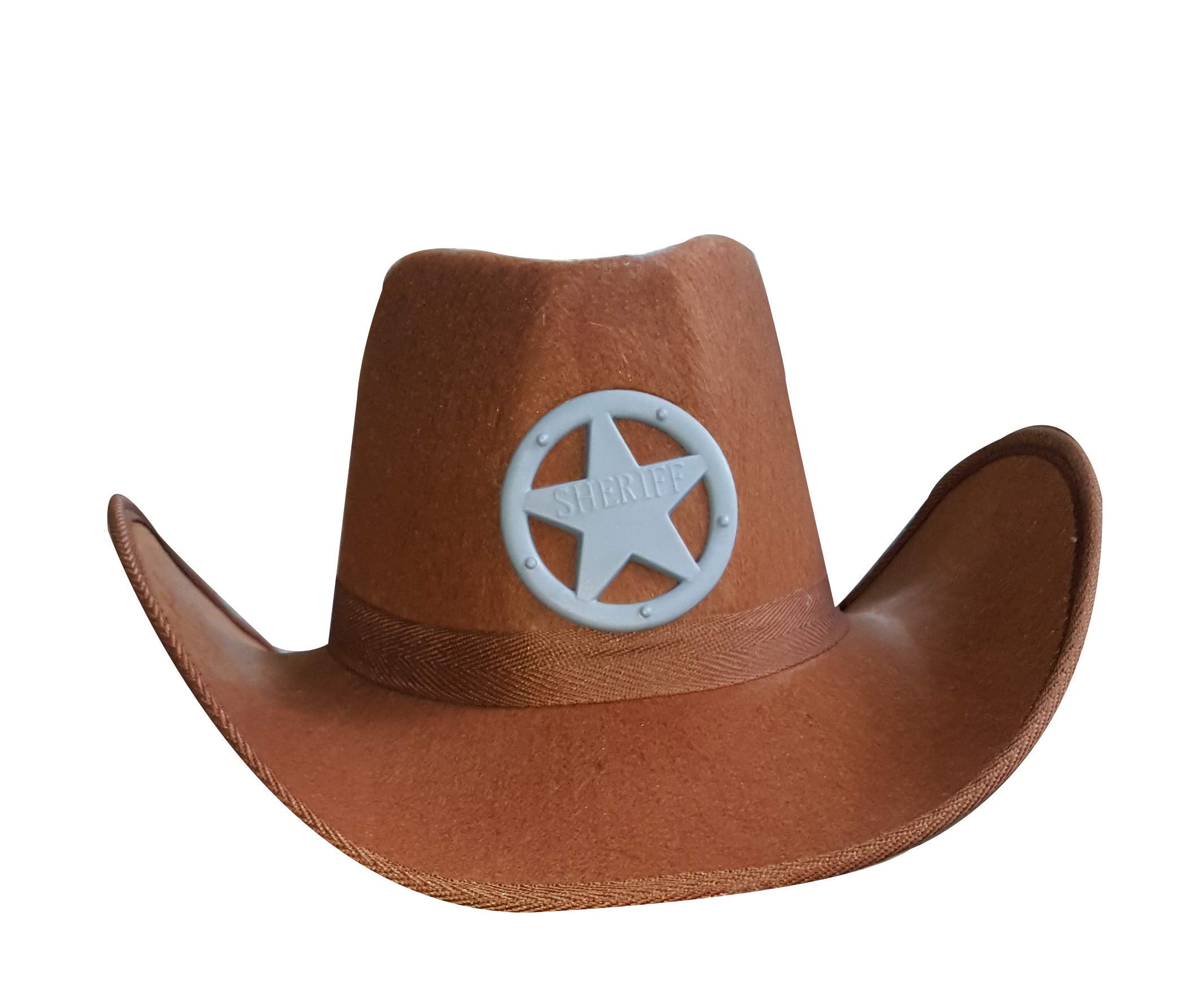 Dress-Up-America Cowboy Hat for Kids - Brown Sheriff hat - Western ...