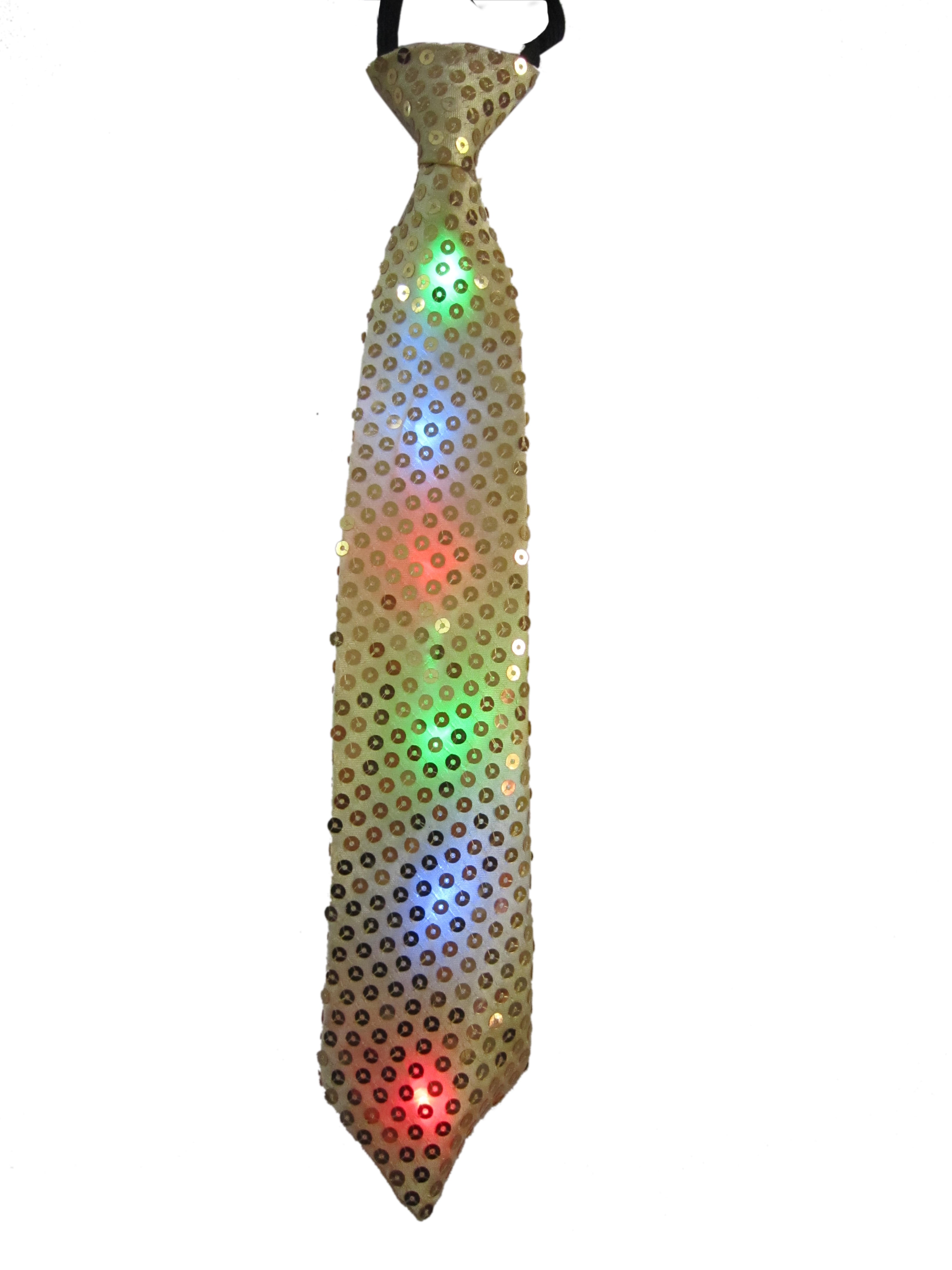 Dress Up America Necktie With Flashing LED Lights - Costume Sequin Tie ...