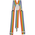 Dress Up America Adjustable Rainbow Stripe Y Back Style Suspenders ...