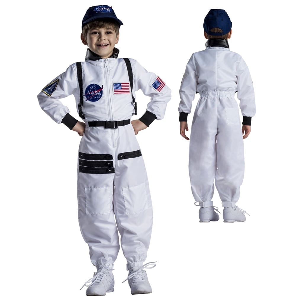 Dress Up America Kids Astronaut Space Suit - NASA White Spacesuit for ...