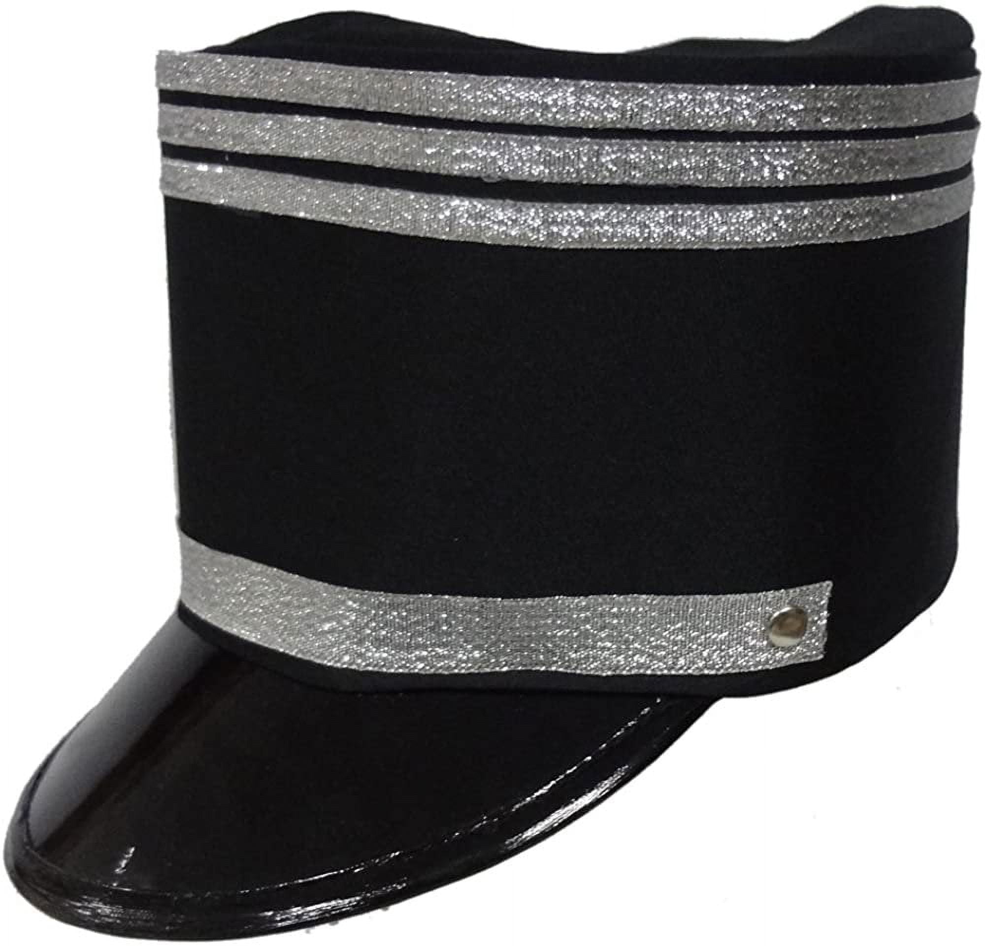 Dress-Up-America Black Marching Band Hat for Adults - Drum Major Hat ...