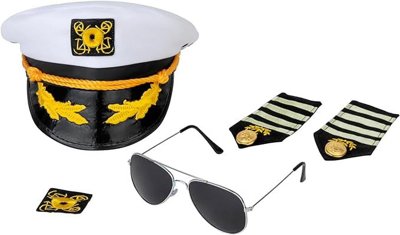 Dress Up America Captain Costume Set - Yacht Captain Accessory Kit ...