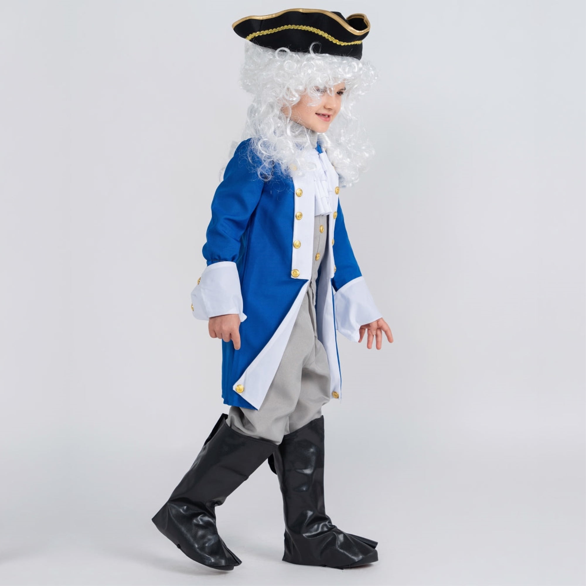 Dress-Up-America Colonial Patriot Costume With Hat And Wig - Walmart.com