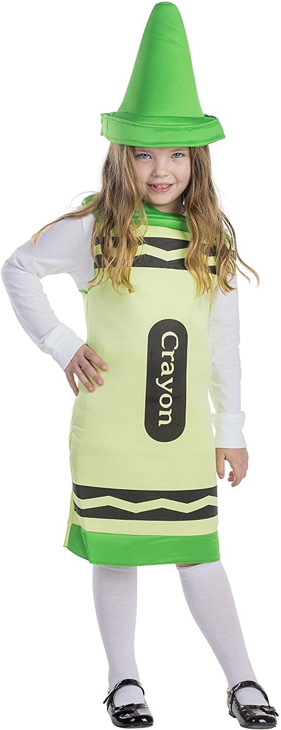 Dress Up America Crayon Costume for Kids - Green Crayon Tunic for Girls ...