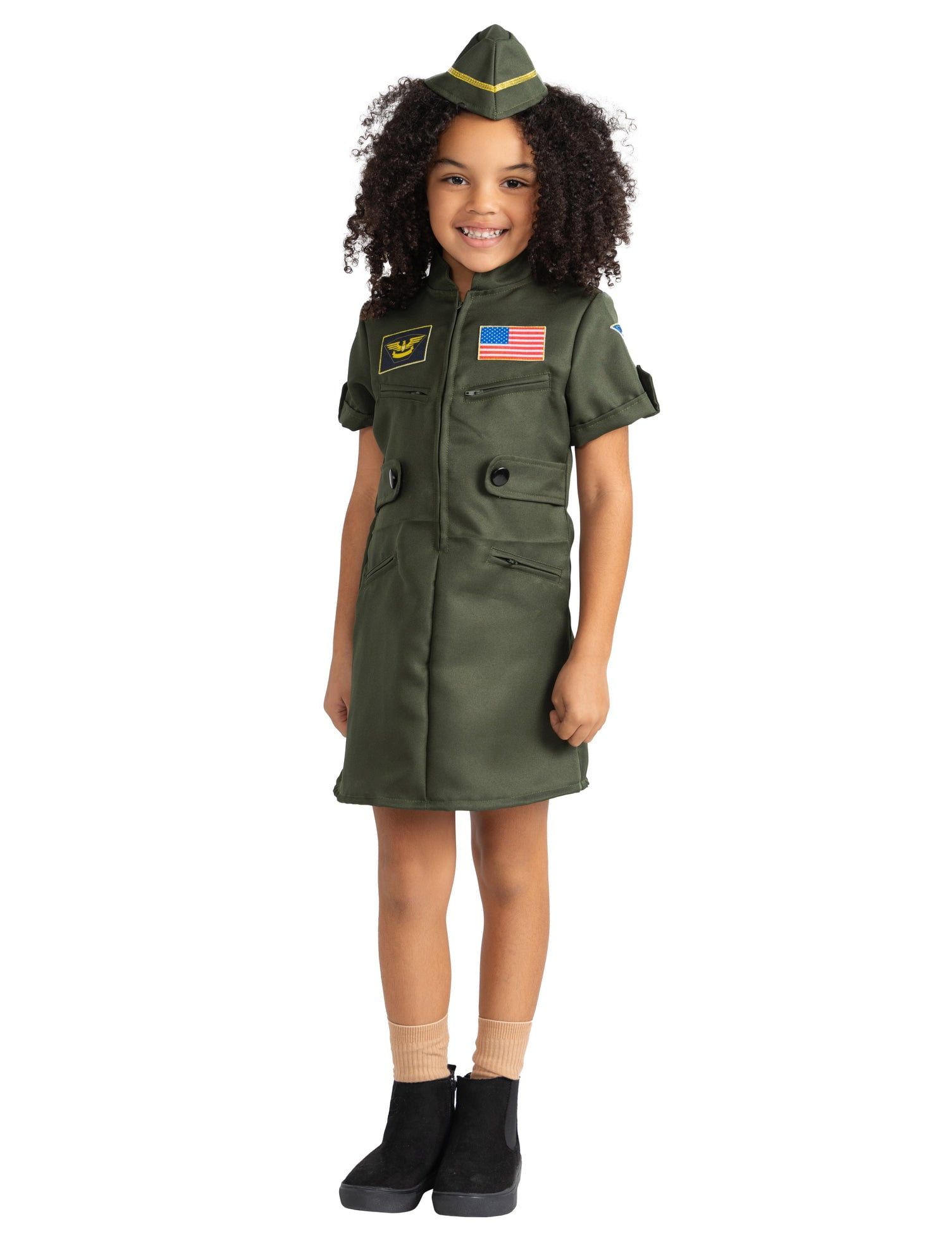 Dress-Up-America Fighter Pilot Costume for Girls - Air Force Fighter ...
