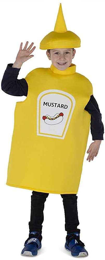 Dress Up America Mustard Bottle Costume for Kids - Yellow Tunic and Hat ...