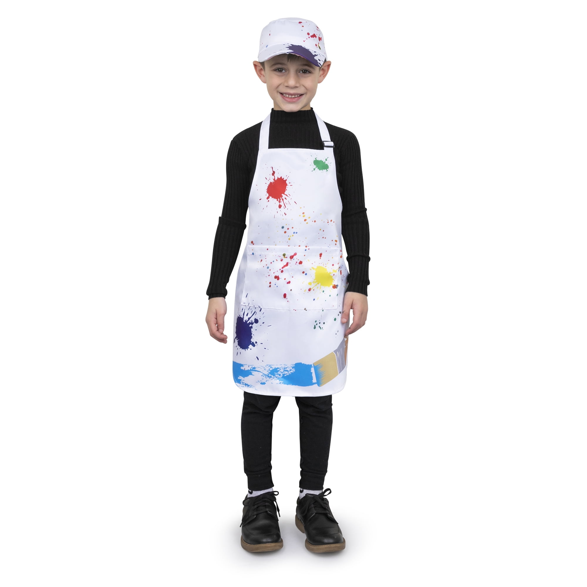 Dress Up America Painter Costume for Kids - Artist Apron and Cap Set ...