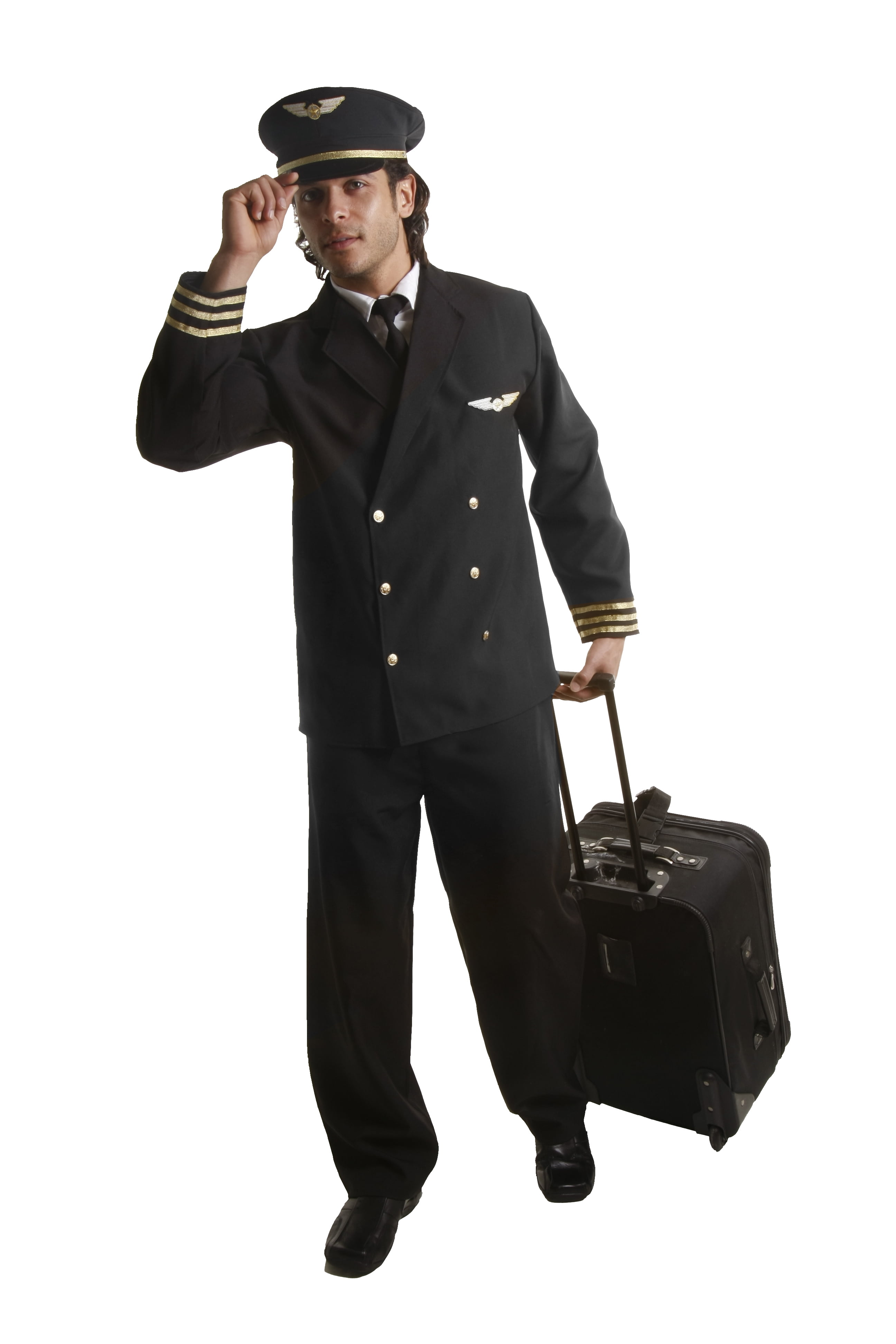 Dress Up America Pilot Costume for Adults - Airline Captain Uniform for ...