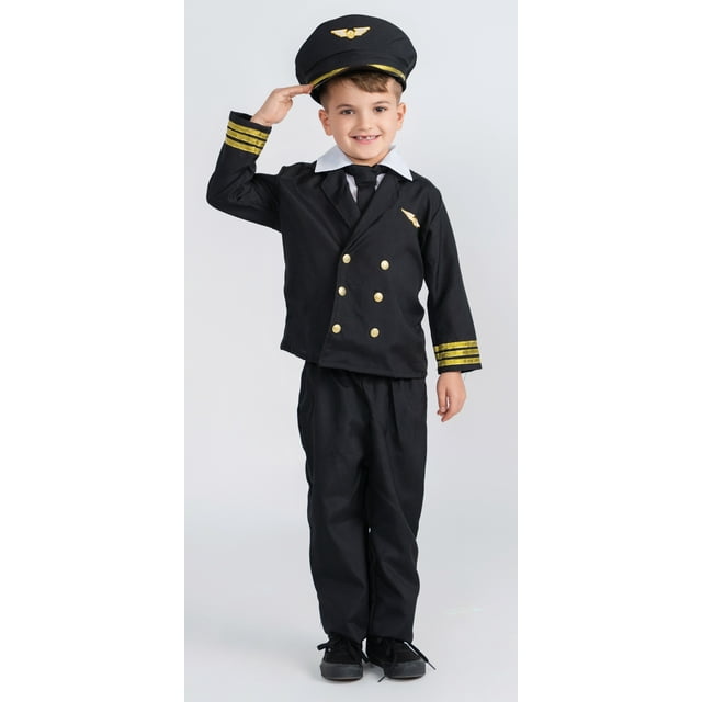 Dress Up America Pilot Costume for Boys and Girls - Airline Captain ...