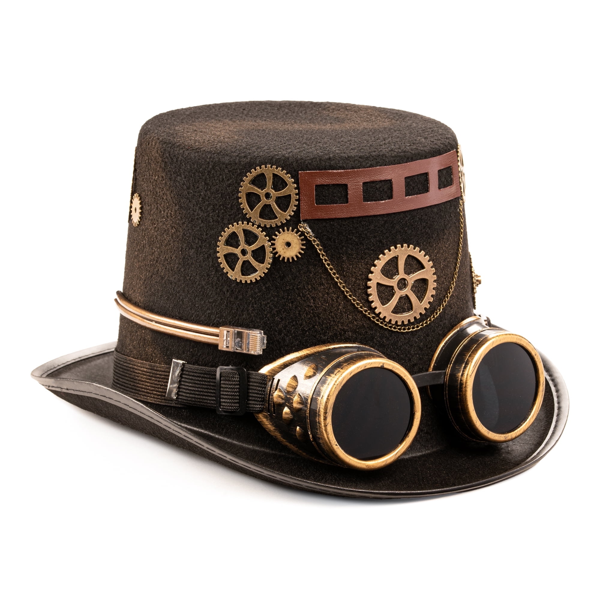 Dress Up America Steampunk Hat - Brown Victorian Steam Punk Costume Hat ...