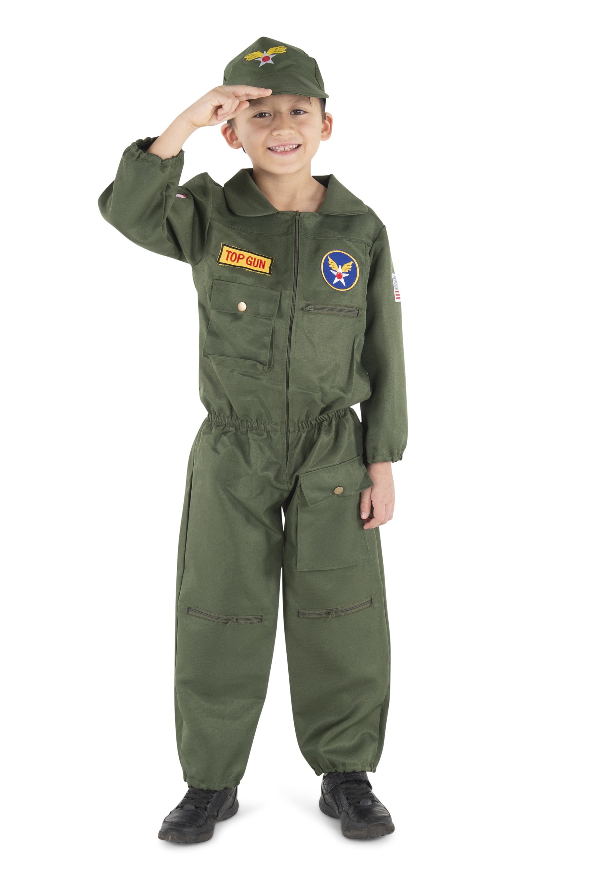 Dress Up America Top Gun Costume - Air Force Fighter Pilot Costume ...
