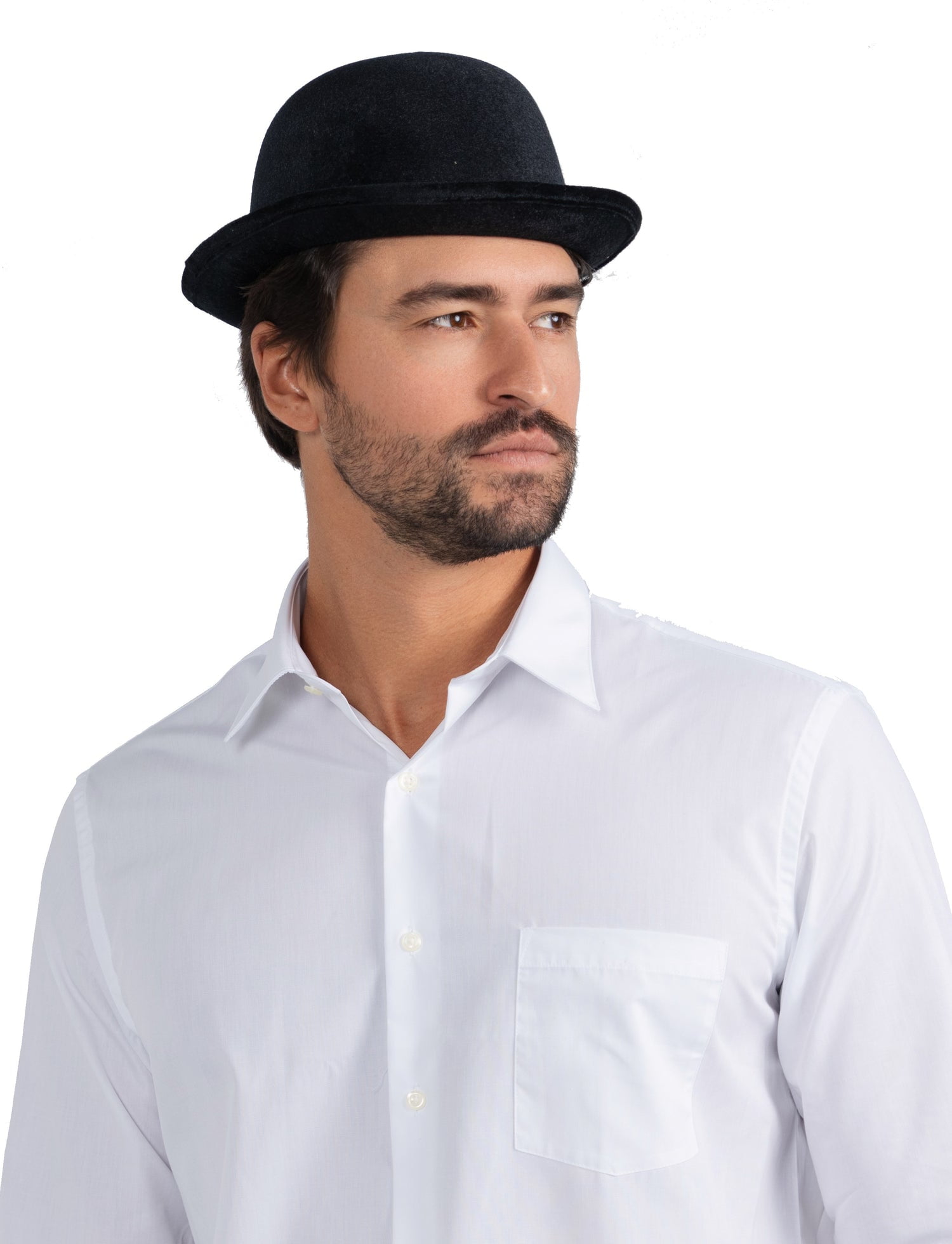 Dress Up America Velvet Derby Hat - Derby Bowler Hat - Black Bowler Hat ...