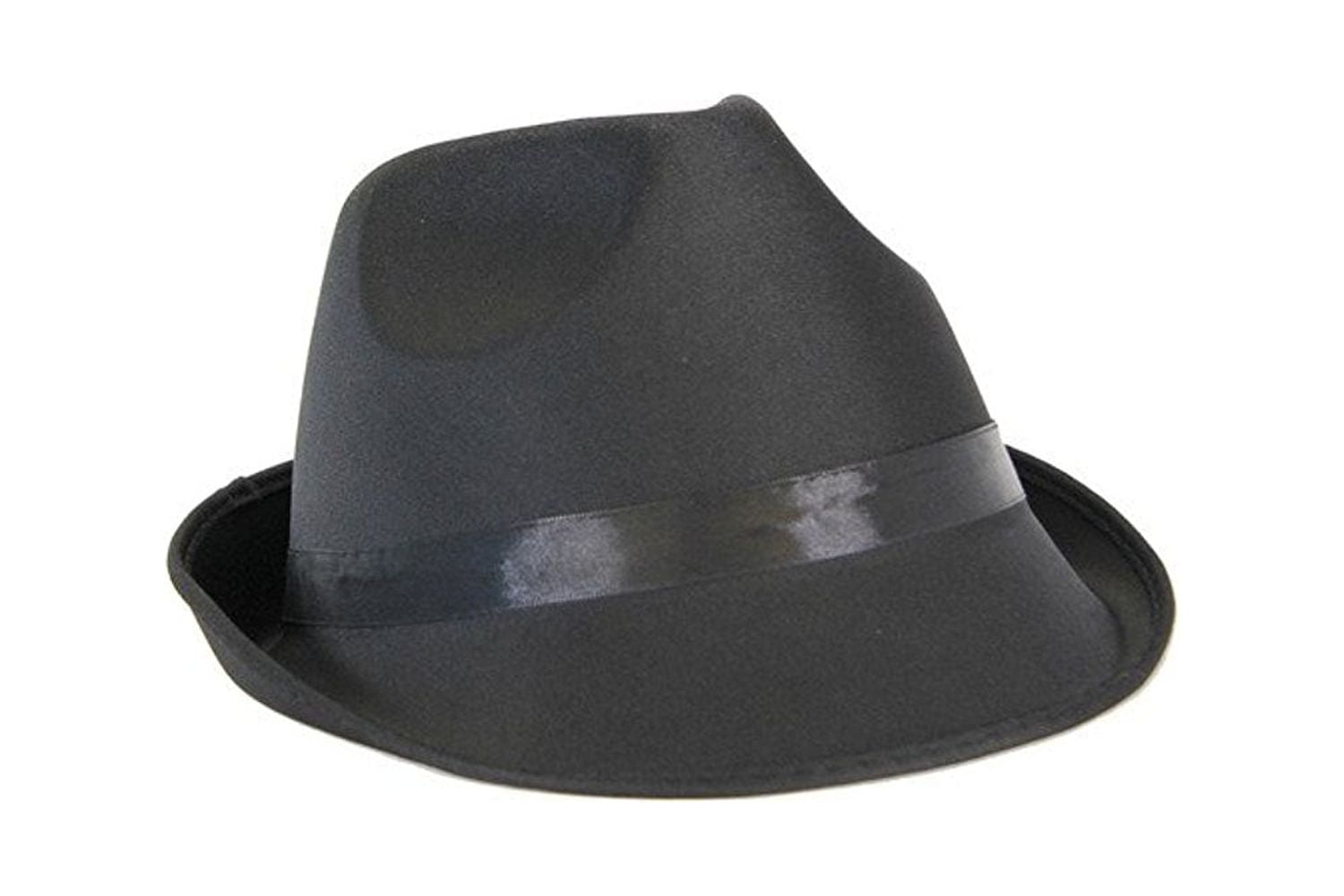 Costume Agent Polyester Fedora Hat, Black, One Size, 1 Count - Walmart.com