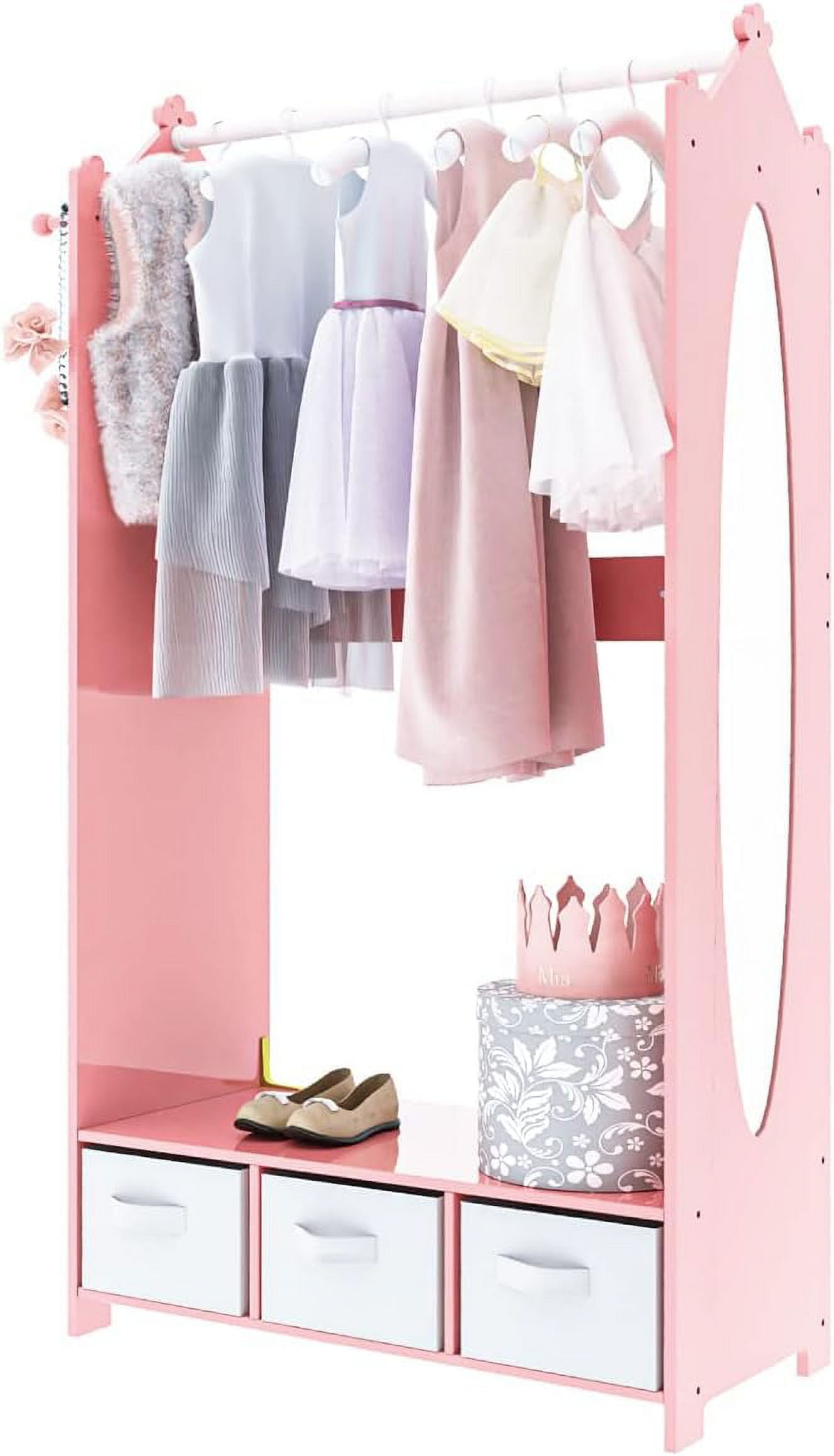 Dress Up Storage Kids Costume Organizer Center, Open Hanging Armoire ...